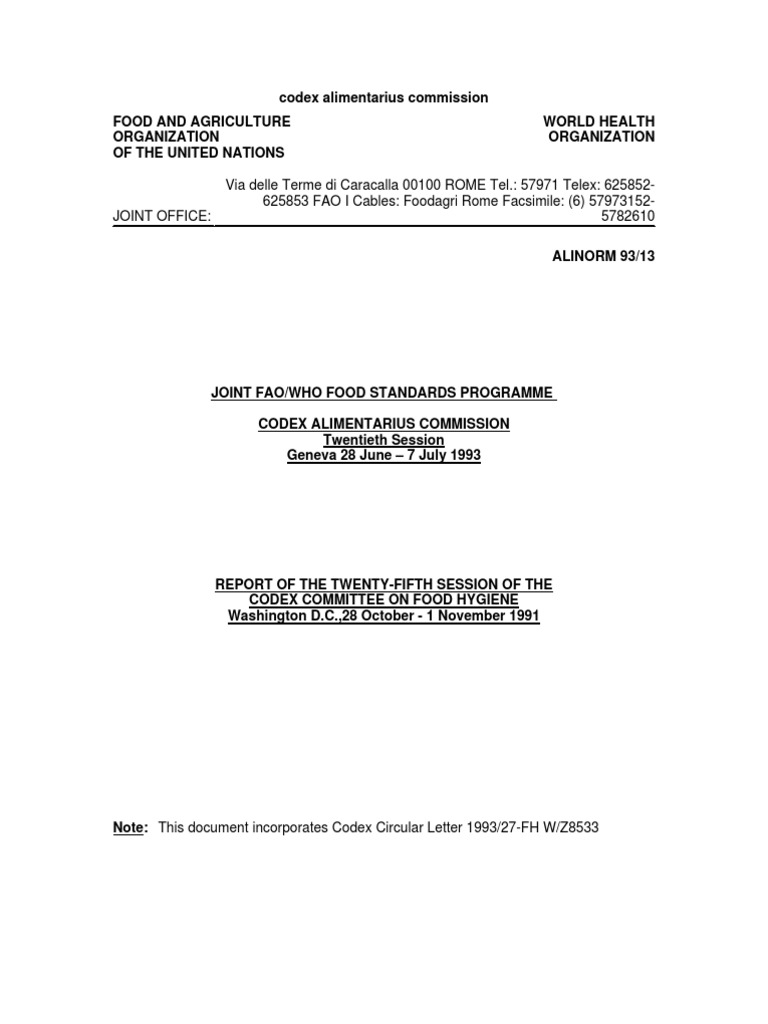 Code of Practice For Food Hygiene | PDF | Food Safety | Hazard Analysis ...