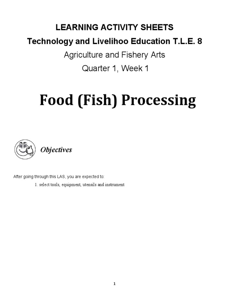 Fish Processing Tools and Equipment Guide | PDF | Foods | Smoking (Cooking)