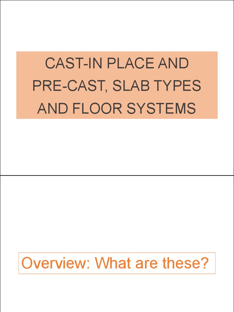 Group 1 Report Cast in Place and Precast Slab Types | PDF | Precast ...