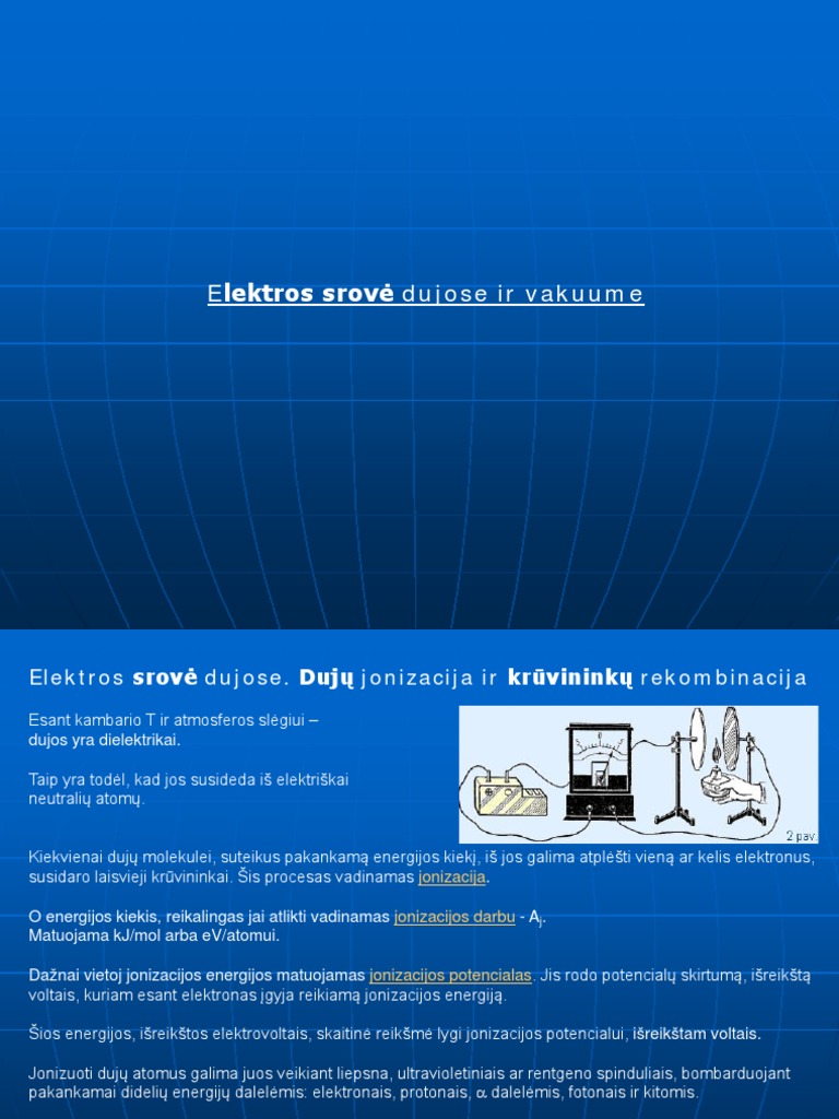 1.3.4 Elektros Srove Dujose (Fizika - KTU.2009) | PDF