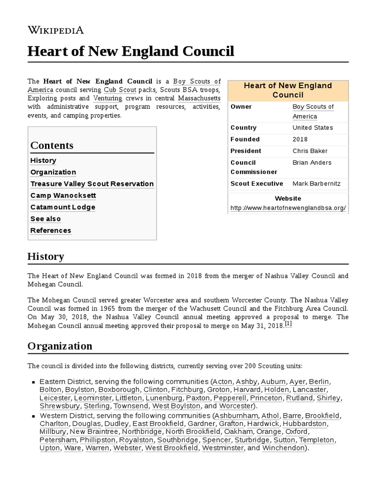 Heart of New England Council | PDF | Scouting And Guiding | Scouting