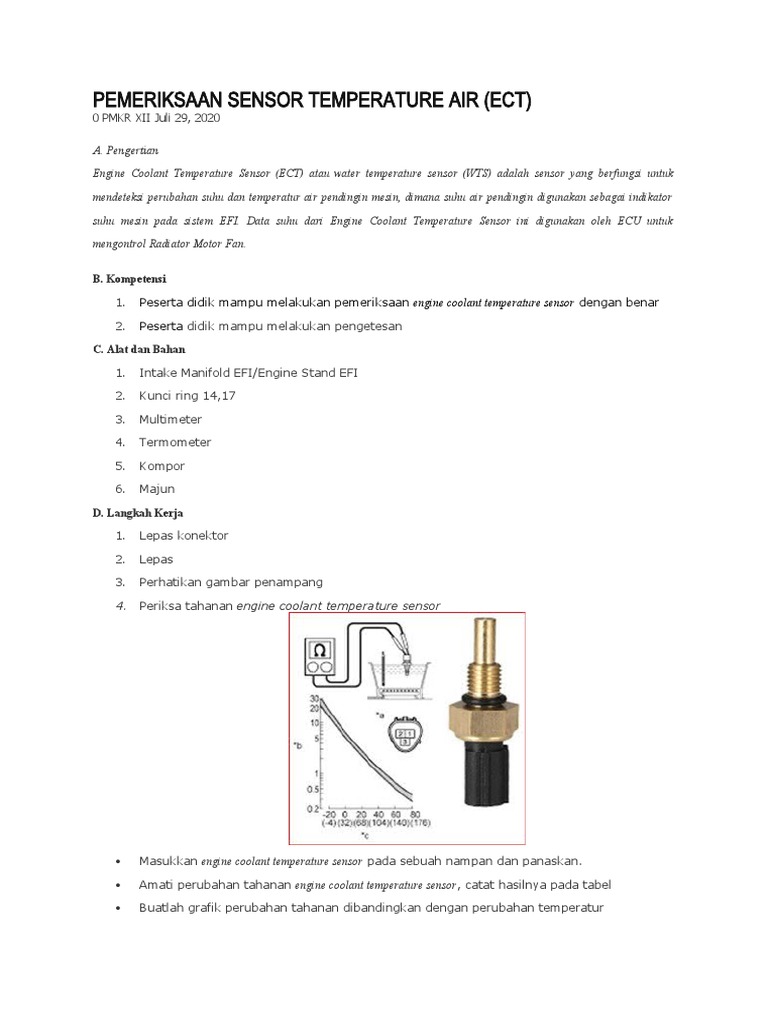 Pemeriksaan Sensor Temperature Air | PDF