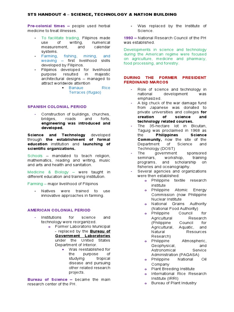 STS - Handout 4 | PDF | Science | Knowledge