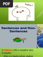Sentence vs. Non-Sentence Worksheet | PDF