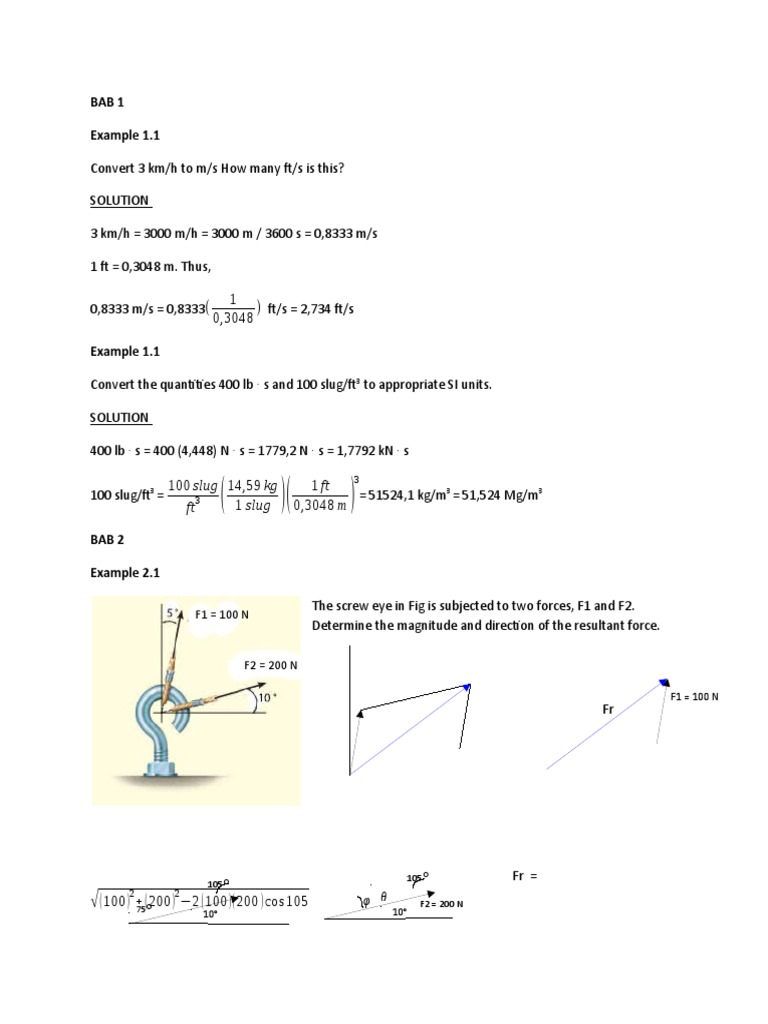 Statika Contoh Soal | PDF | Force | Sine
