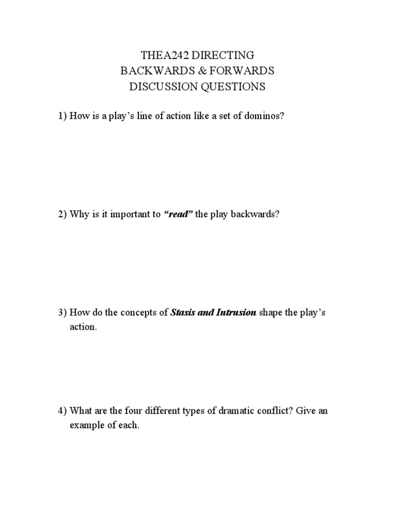 Directing Insights for Theater Students | PDF | Language Arts ...