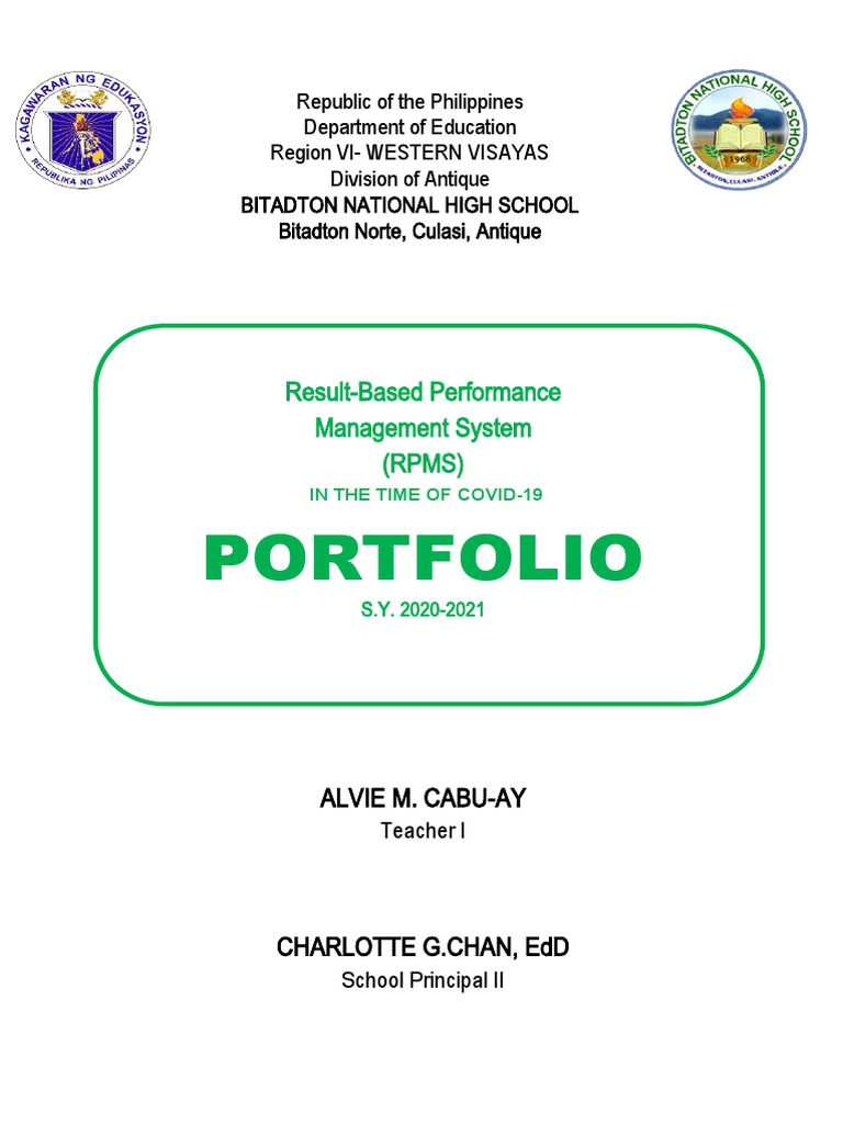 RPMS Portfolio for Teachers 2020-2021 | PDF | Educational Technology ...