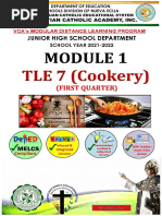 TLE G 7 - 8 Module 1 Commercial Cooking - Week 1 Concept of Cookery ...