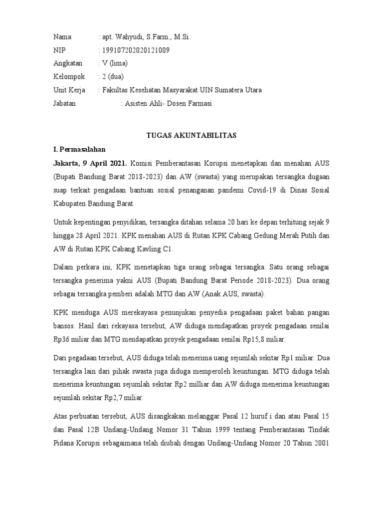 Tugas Akuntabilitas | PDF