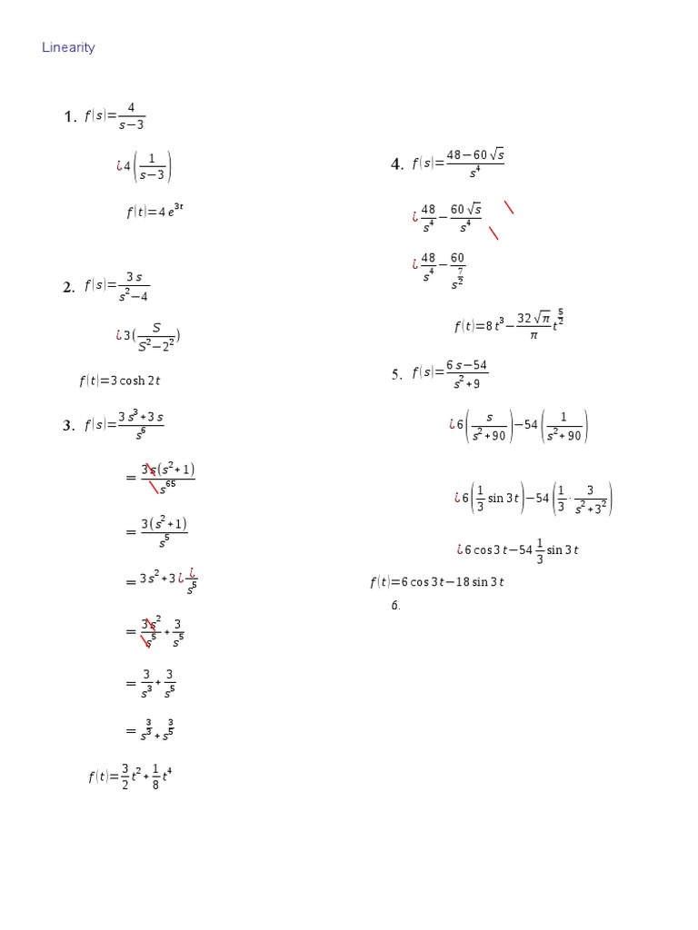 F (S) S 3 F (S) S S S S: Linearity | PDF