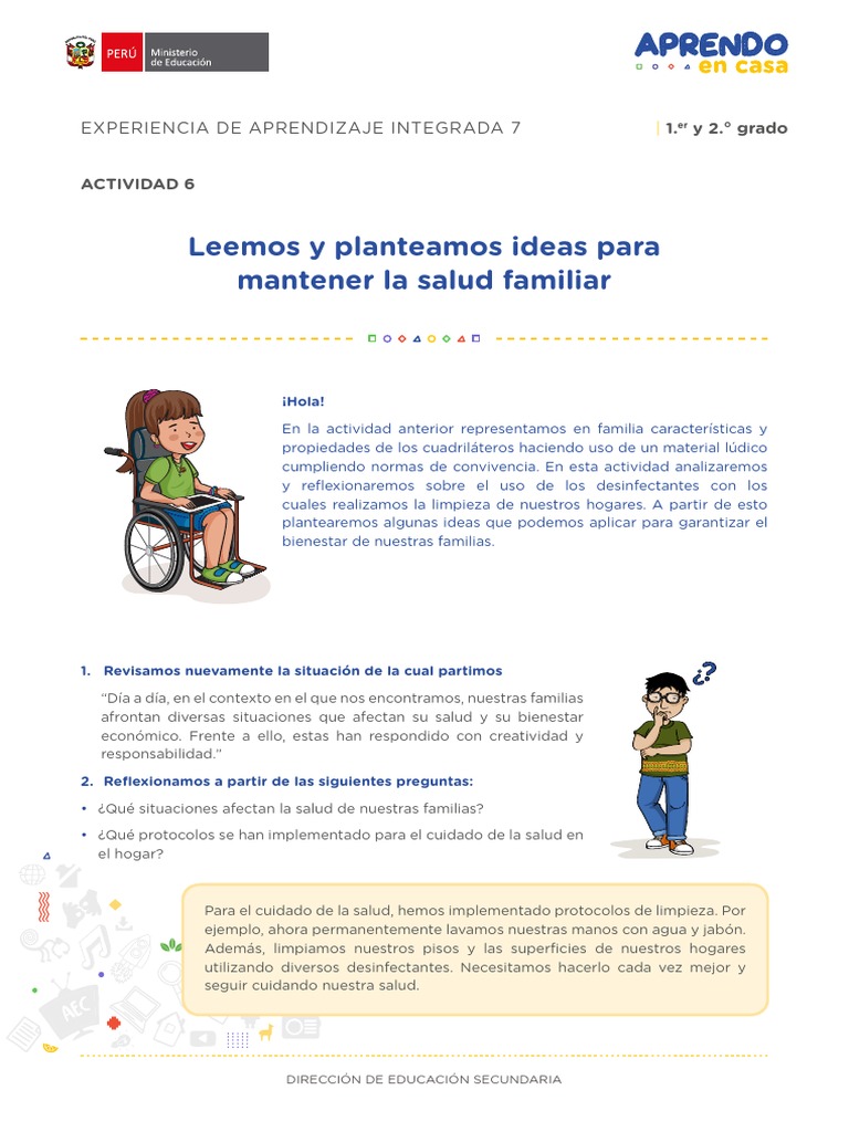 Exp7 Secundaria 1y2 Exploramosyaprendemos Act06 | PDF | Agua | Aprendizaje