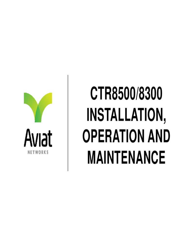 Aviat CTR 8500/8300 Overview | PDF | Ip Address | Command Line Interface