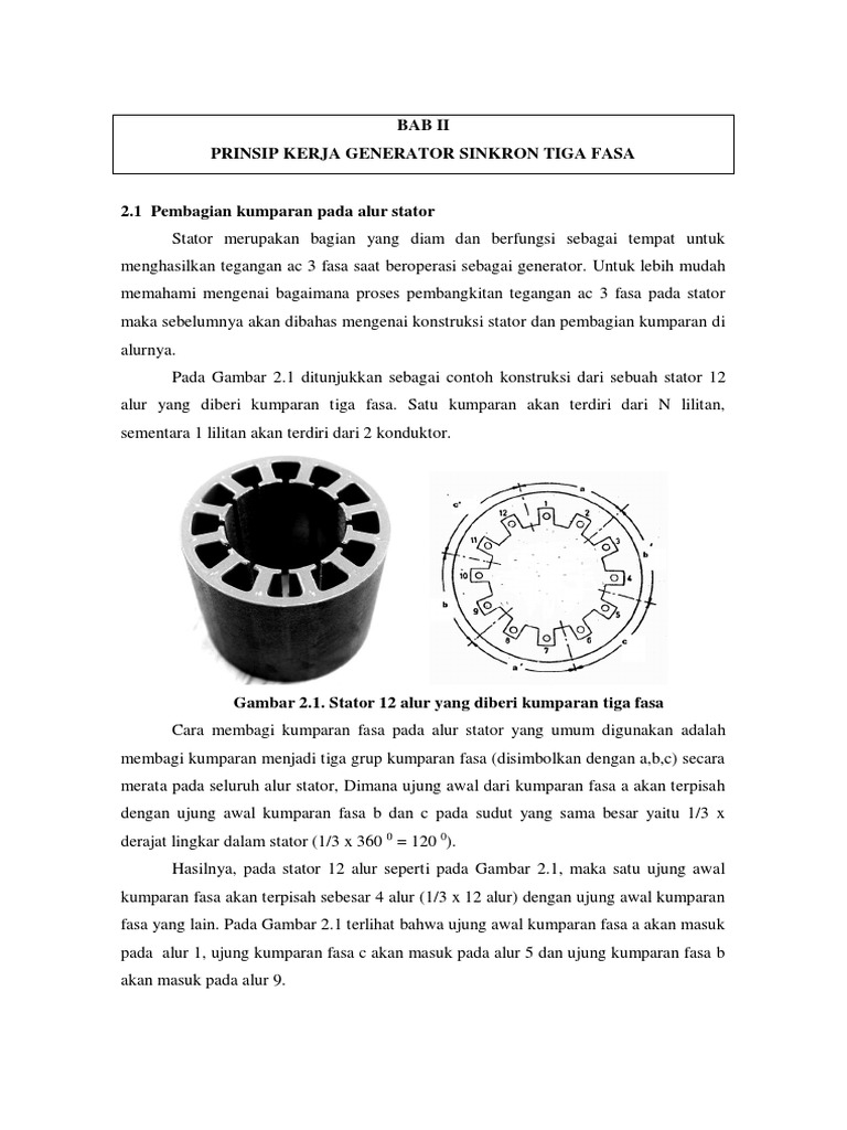 2 - Prinsip Kerja Generator Sinkron 3 Fasa - 2021 - 2022 | PDF