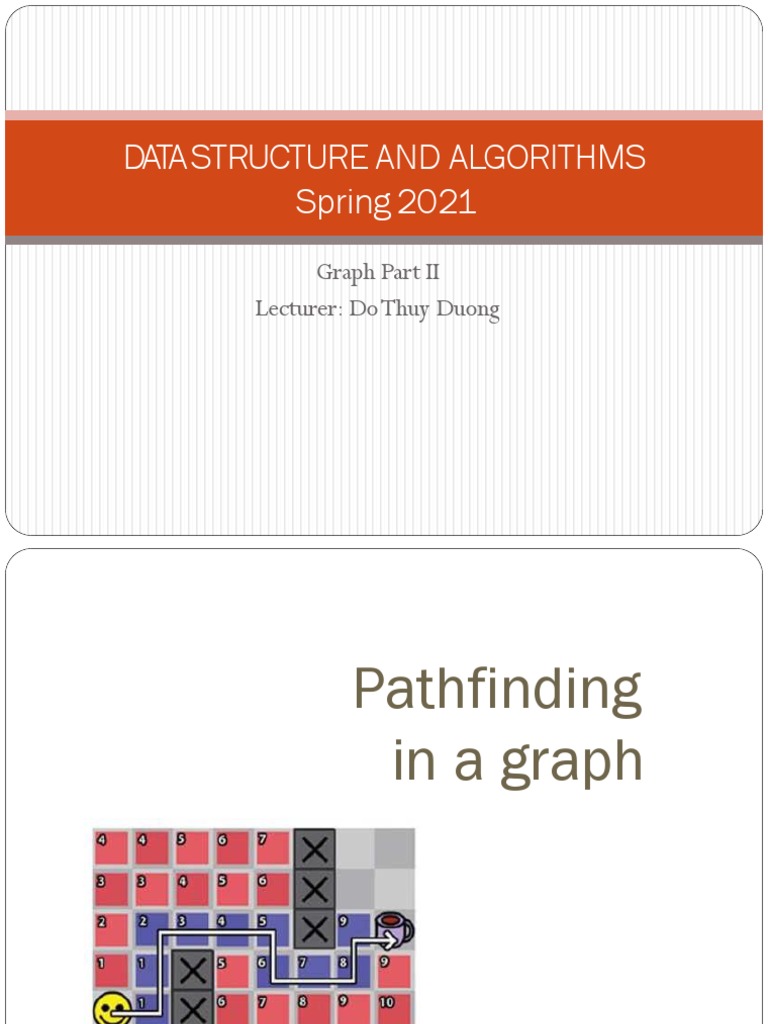 Data Structure And Algorithms Spring 2021 Graph Part Ii Lecturer Do Thuy Duong Pdf Vertex