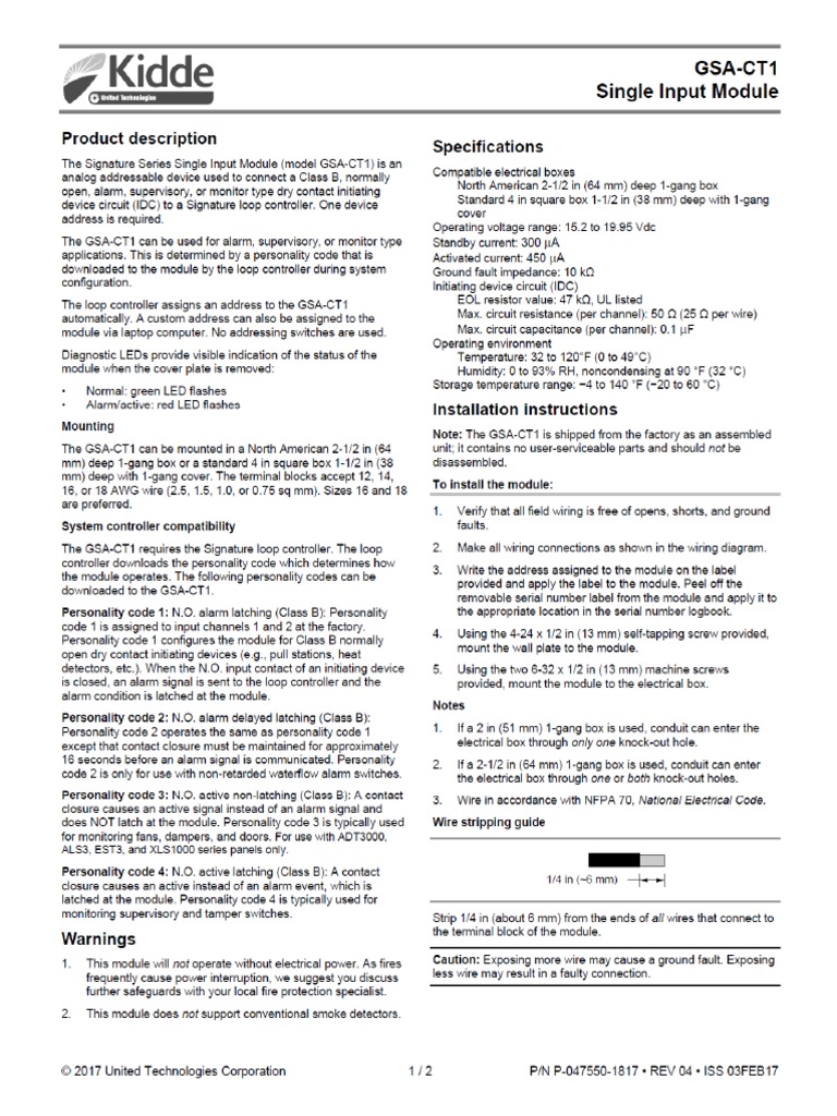 01 - Vigilant Gsa-Ct1 Idvm | PDF