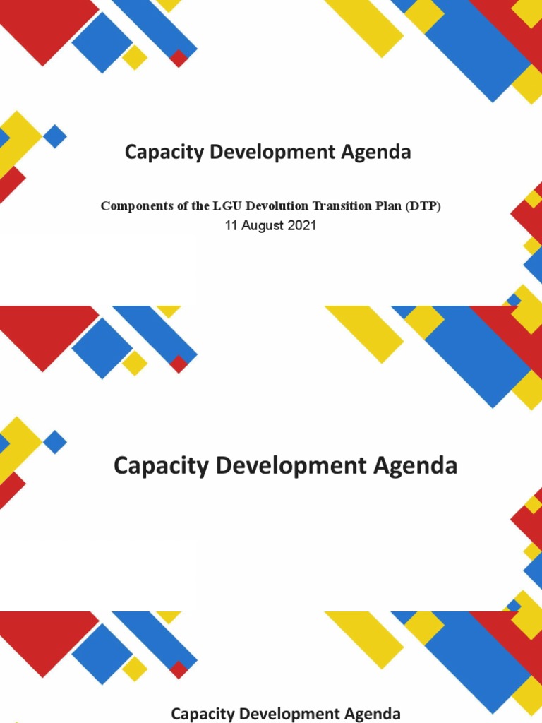 Capacity Development Agenda: Components of The LGU Devolution ...