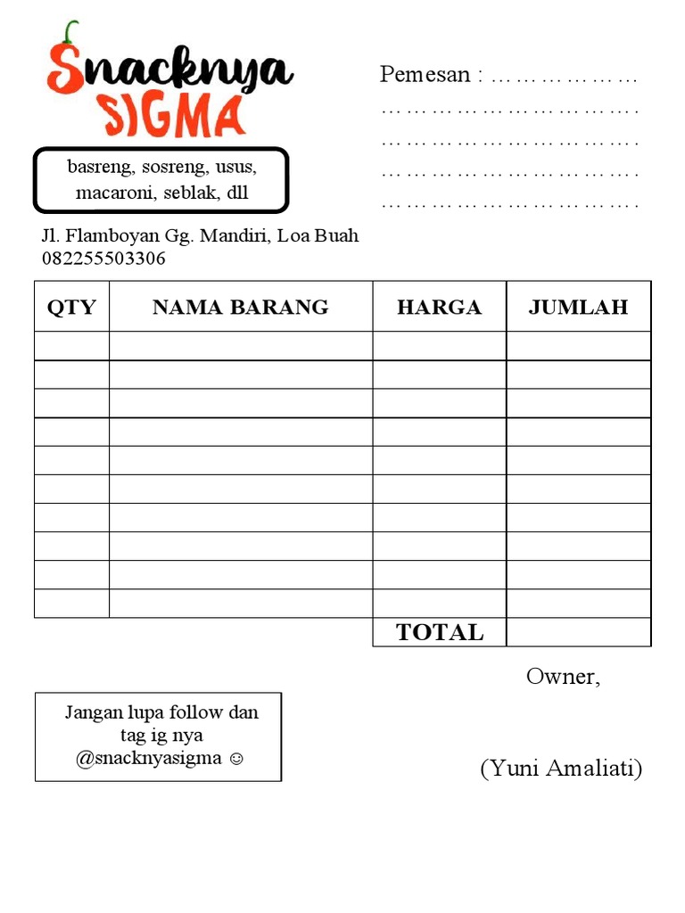 Nota Sigma | PDF
