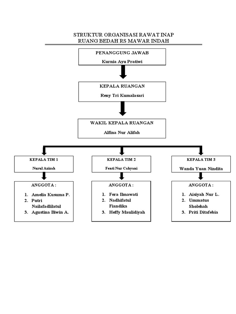 Struktur Organisasi Rawat Inap | PDF