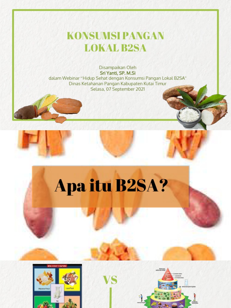 Materi 1 Webinar Hidup Sehat Dengan Konsumsi Pangan Lokal B2SA | PDF
