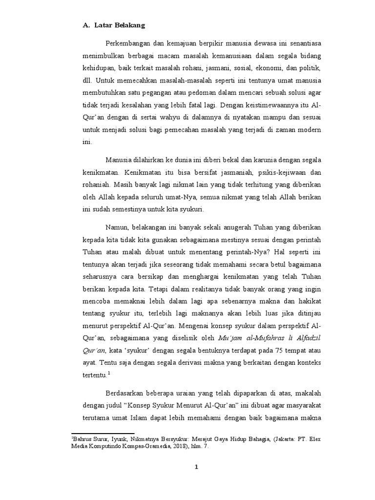 Konsep Syukur dalam Al-Qur'an | PDF