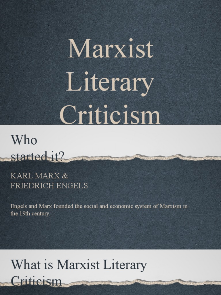 Marxist Literary Criticism | PDF