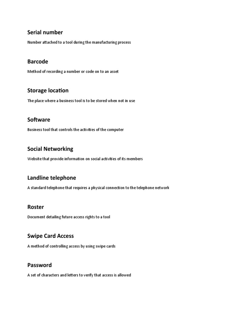 Business Tool Terminology | PDF
