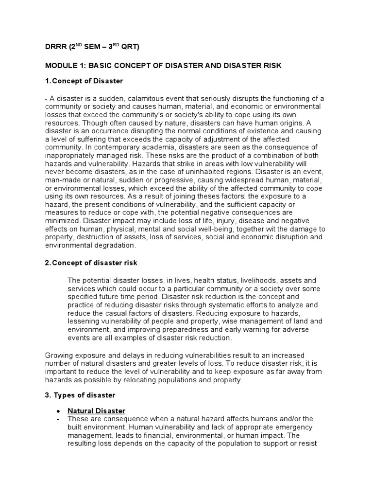 Understanding Disaster Risk Concepts | PDF | Volcano | Hazards