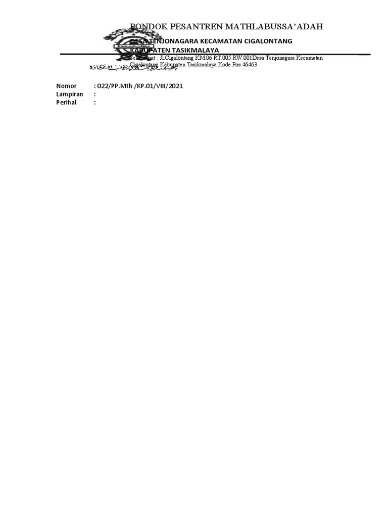 Kop. PP Mathlabussa'Adah | PDF