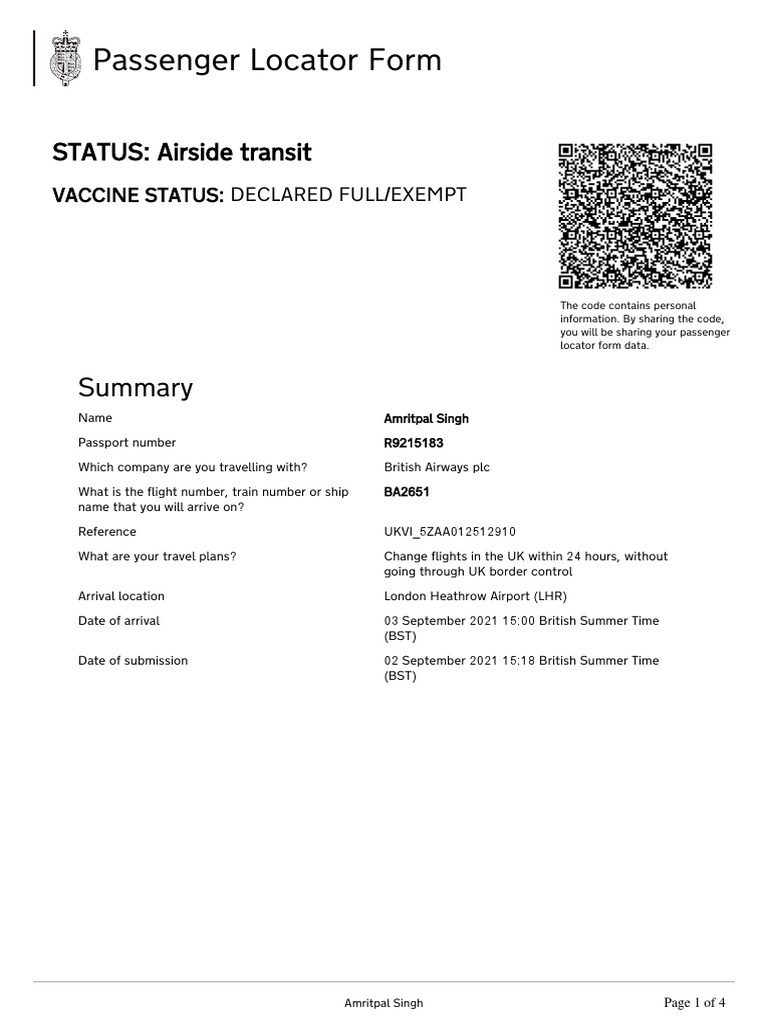 Locator Form | PDF | Passport | Government And Personhood