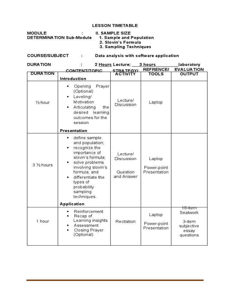 Module 2 Sampling Technique Final 2 Download Free Pdf Sampling