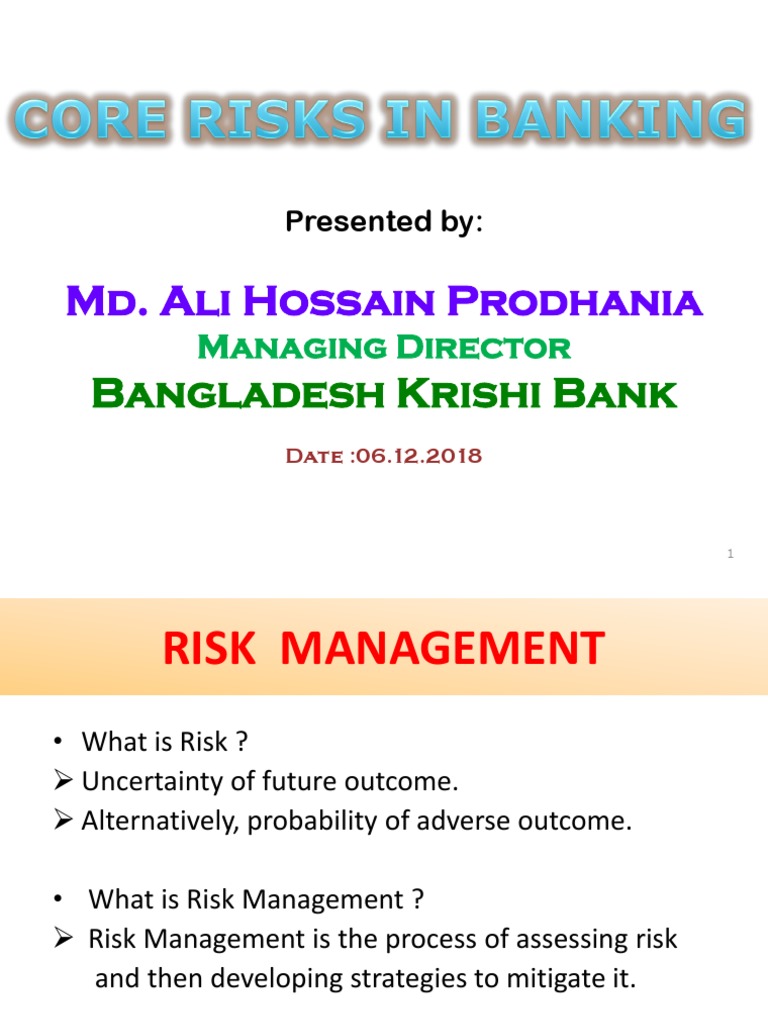 Core Risks in Banking | PDF | Risk | Market Liquidity