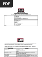 Sep-2016. AIB-GMP Inspection Results Report | PDF | Food Safety ...