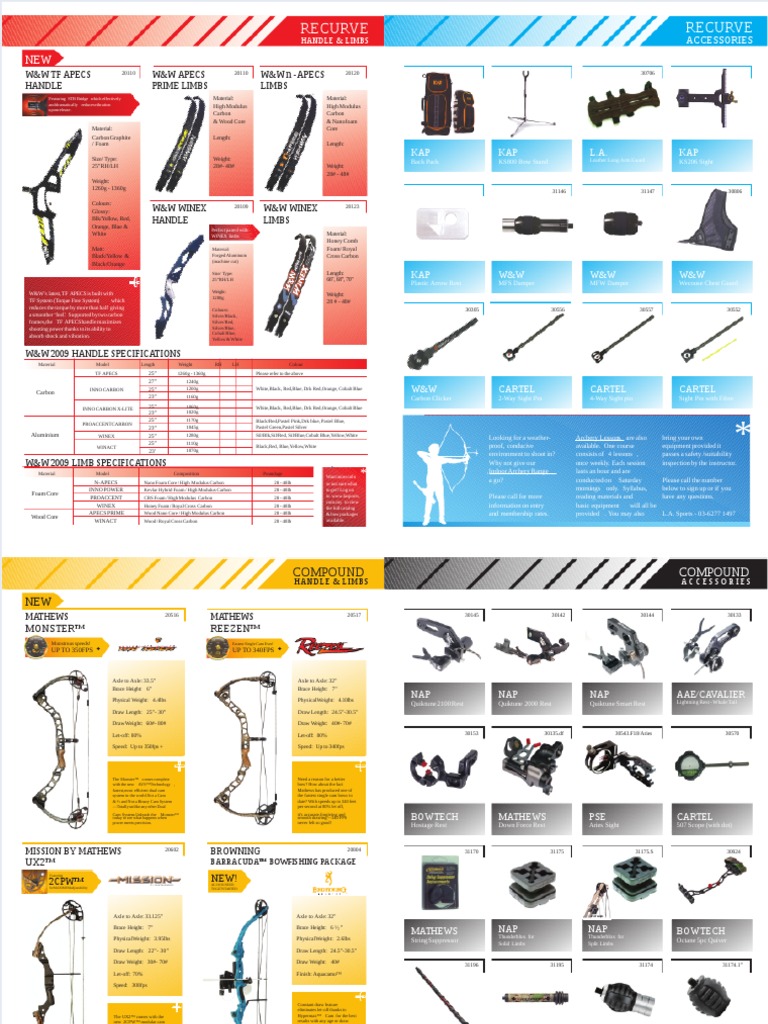 Recurve Recurve: W&W TF Apecs Handle W&W Apecs Prime Limbs W&W - Apecs ...