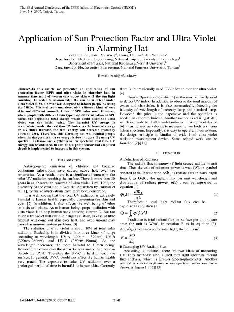 Lin 2007 | PDF | Ultraviolet | Electromagnetic Spectrum