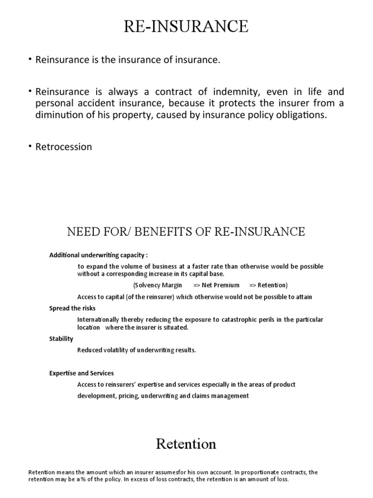 Reinsurance 2 | PDF | Reinsurance | Insurance