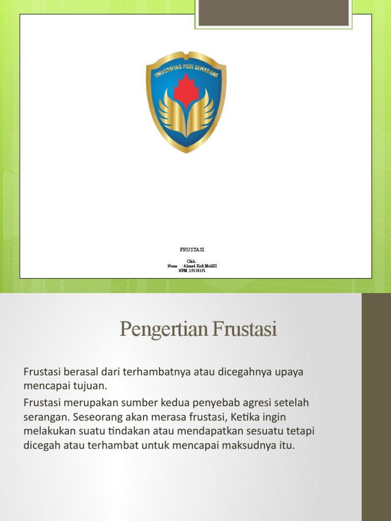 Memahami Frustasi dan Dampaknya | PDF