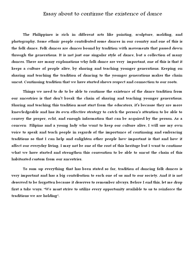 Essay of Dance | PDF