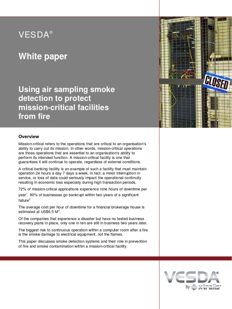 Using Air Sampling Smoke Detection To Protect Mission Critical ...