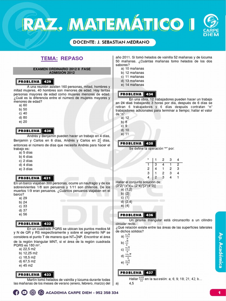 Repaso RM | PDF | Métodos y materiales de enseñanza