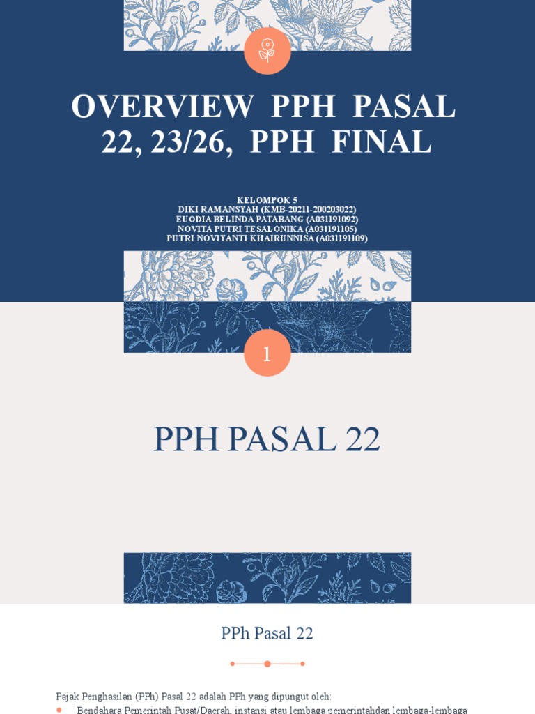 Kelompok 5 - Overview PPH 22, 23 26, PPH Final | PDF