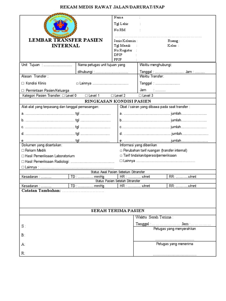 ACC 4. Form Transfer Internal | PDF