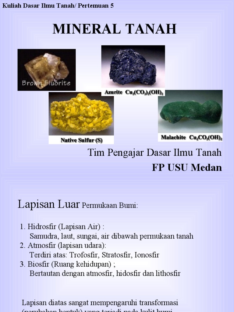5 MINERAL TANAH PPT | PDF