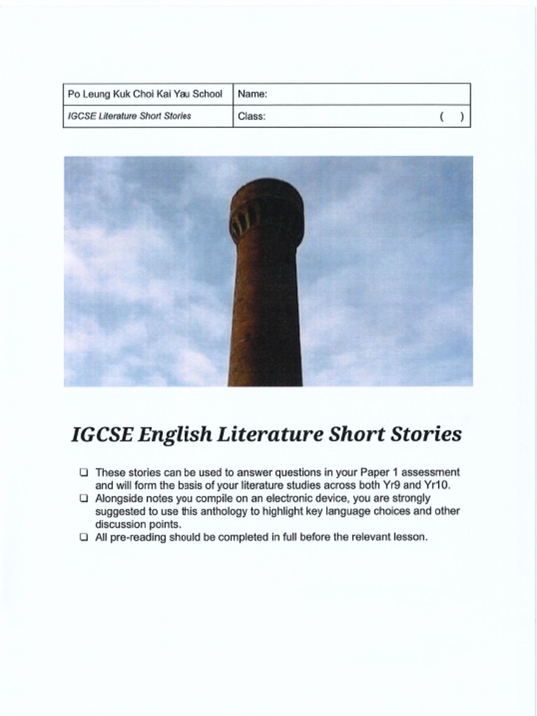 Songs of Ourselves - IGCSE English Lit Short Stories | PDF