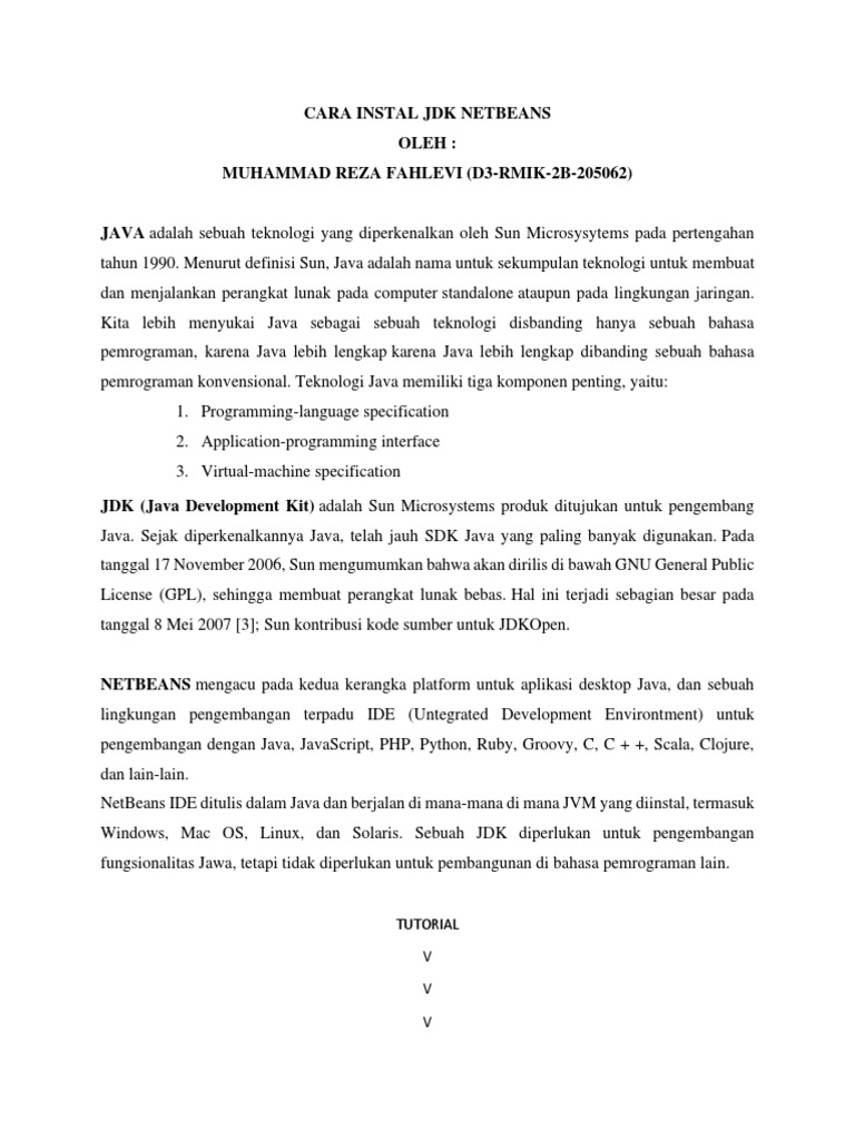 Cara Instal JDK Netbeans | PDF