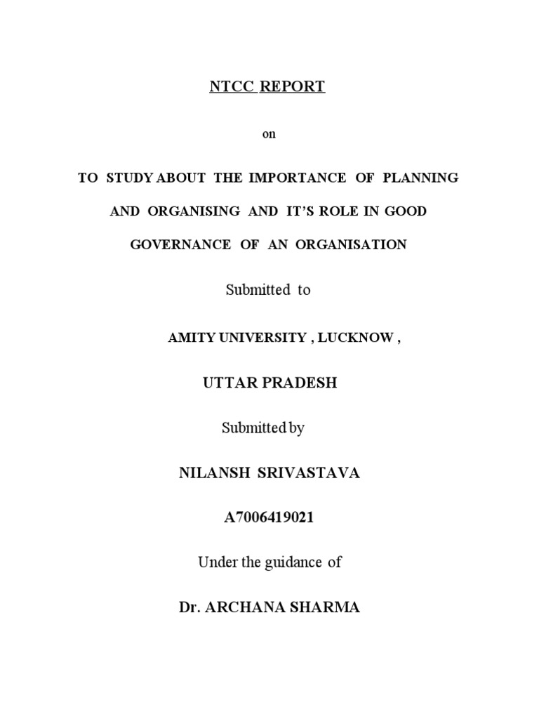 NTCC Report Nilansh Bba | PDF | Business | Economies