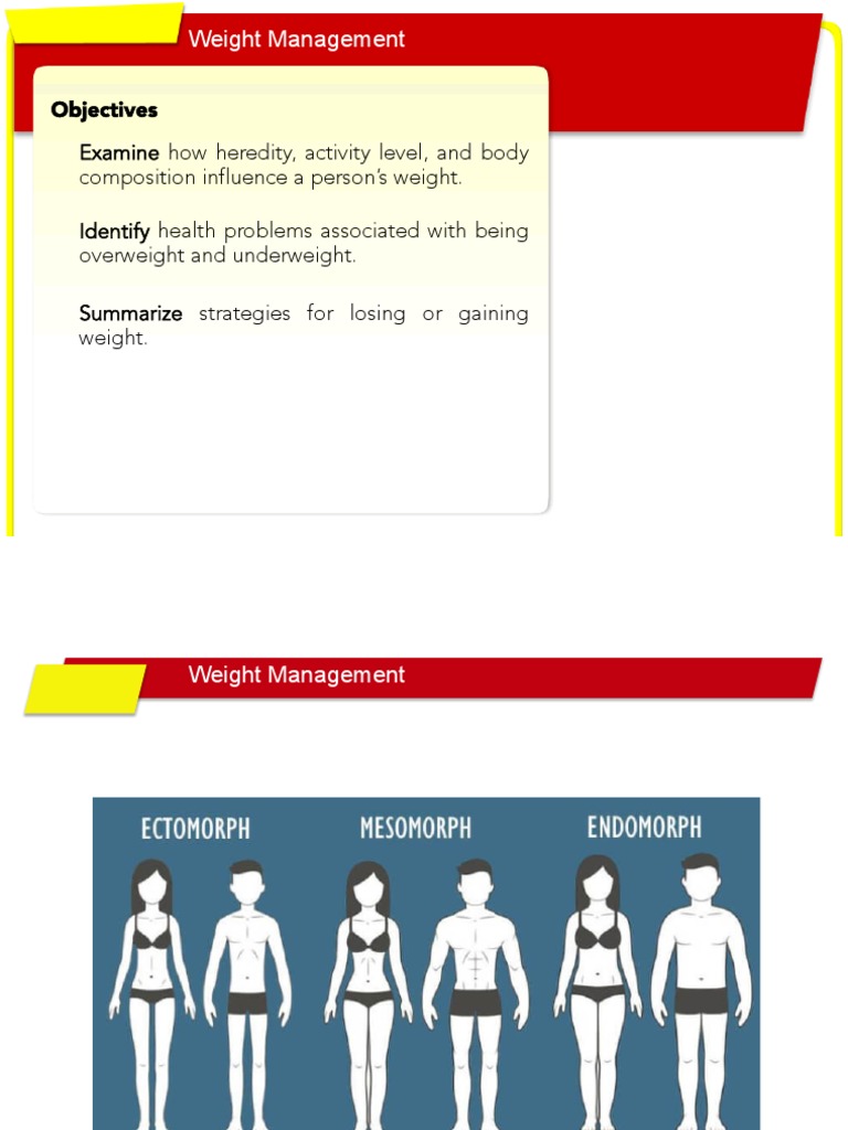 Nutrition Lifestyle and Weight Management | PDF | Weight Management ...