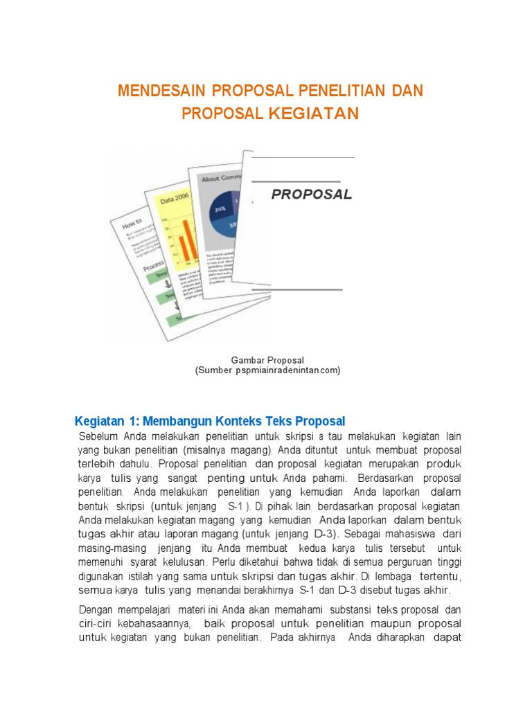Mendesain Proposal Penelitian Dan Proposal Kegiatan | PDF