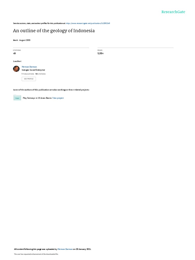 An Outline of The Geology of Indonesia: August 2000 | PDF | Sedimentary ...