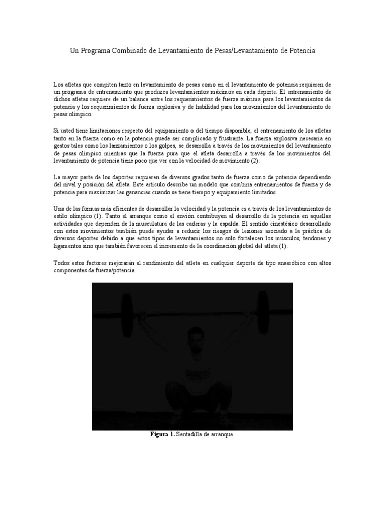 Un Programa Combinado de Levantamiento de Pesas | PDF | Músculo | Deporte del atletismo