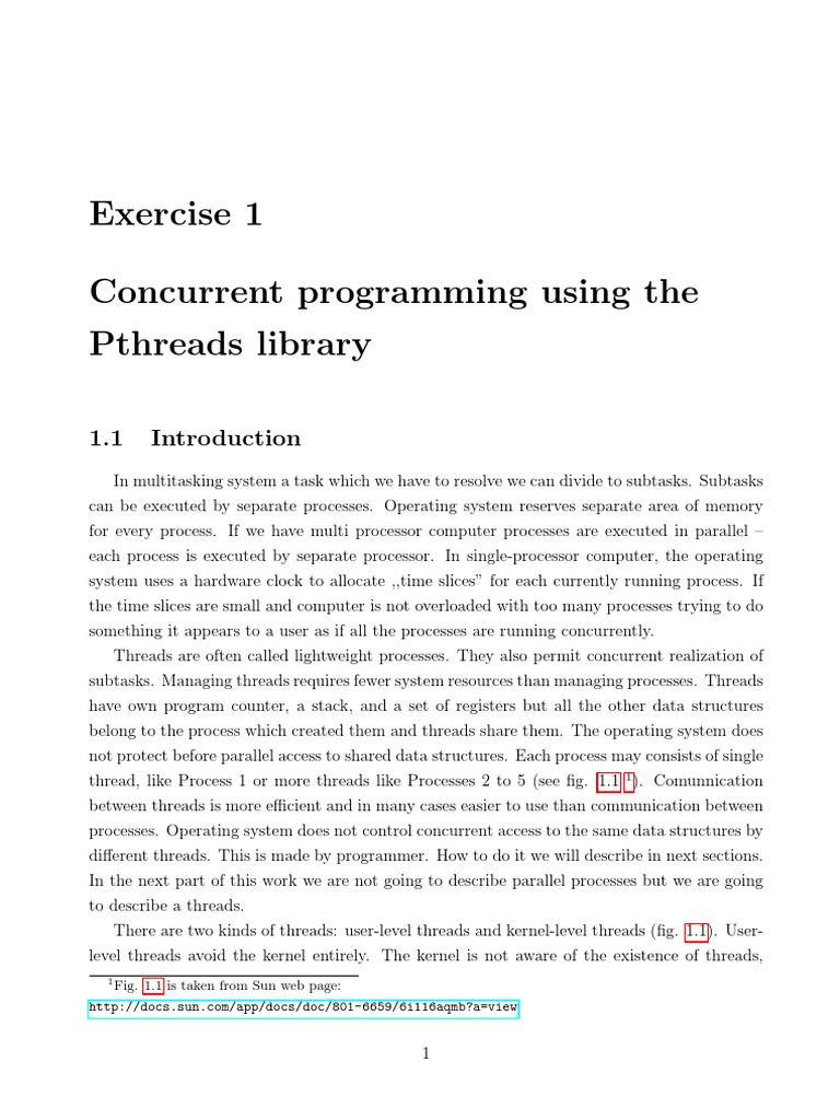 Concurrent Programming Using Threads | PDF | Process (Computing) | Thread (Computing)